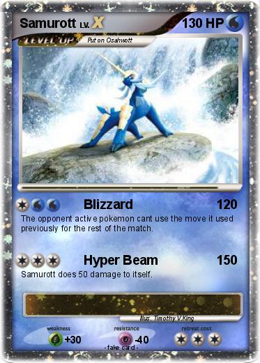 Pokémon Samurott 729 729 - Blizzard - My Pokemon Card