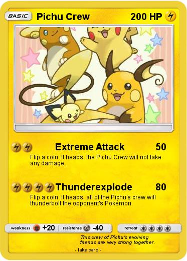 Pokémon Pichu Crew - Extreme Attack - My Pokemon Card