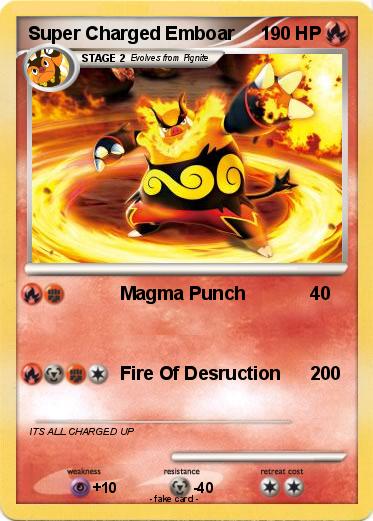 Pokémon Super Charged Emboar - Magma Punch - My Pokemon Card