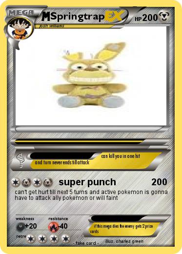 Pokémon Springtrap 737 737 - super punch - My Pokemon Card