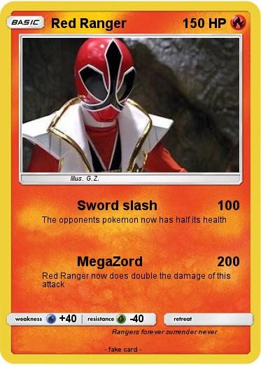 Pokémon Red Ranger 95 95 - Sword slash - My Pokemon Card