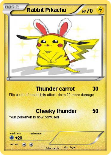 Pokémon Rabbit Pikachu 2 2 - Thunder carrot - My Pokemon Card
