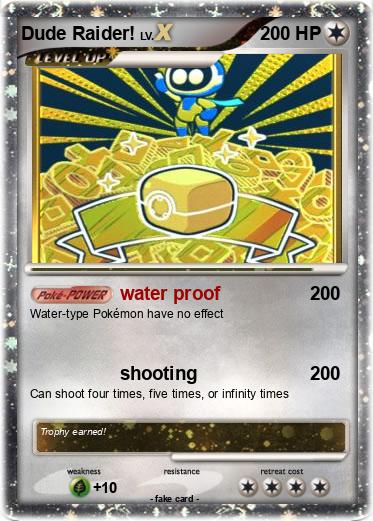 Pokémon Dude Raider - water proof - My Pokemon Card