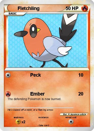 Pokémon Fletchling 8 8 - Peck - My Pokemon Card