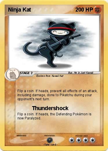 Pokémon Ninja Kat 4 4 - Thundershock - My Pokemon Card