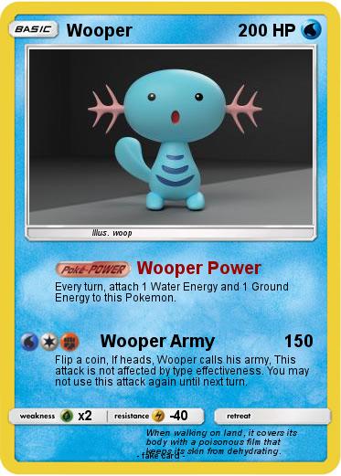 Pokémon Wooper 103 103 - Wooper Power - My Pokemon Card