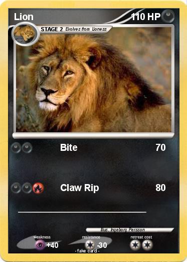 Pokémon Lion 718 718 - Bite - My Pokemon Card