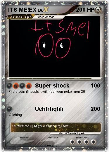 Pokémon ITS ME EX - Super shock - My Pokemon Card