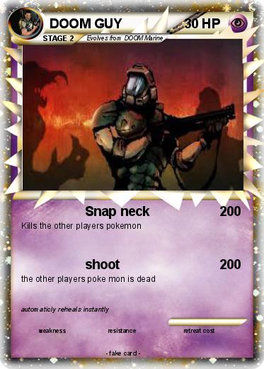 Pokémon DOOM GUY 7 7 - Snap neck - My Pokemon Card