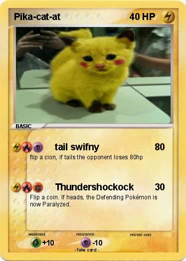 Pokémon Pika cat at - tail swifny - My Pokemon Card