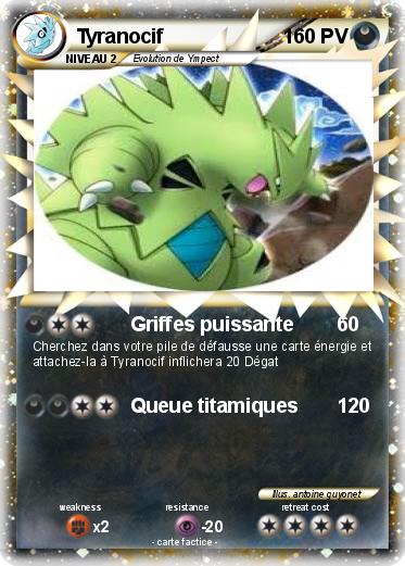 Pokémon Tyranocif 171 171 - Griffes puissante - Ma carte Pokémon