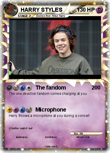 Pokémon HARRY STYLES 178 178 - The fandom - My Pokemon Card