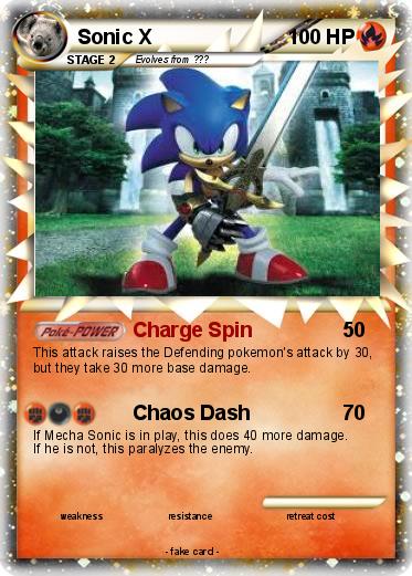 Pokémon Sonic X 124 124 - Charge Spin - My Pokemon Card