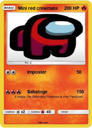 Pokémon Mini red crewmate - Imposter - My Pokemon Card