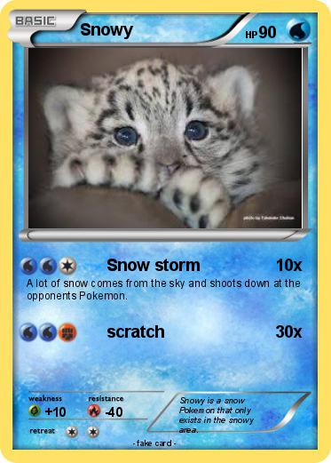Pokémon Snowy 177 177 - Snow storm - My Pokemon Card