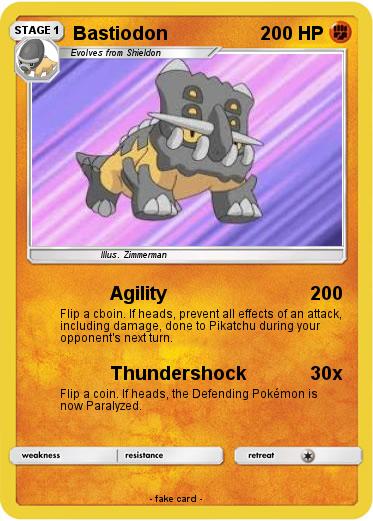 Pokémon Bastiodon 124 124 - Agility - My Pokemon Card