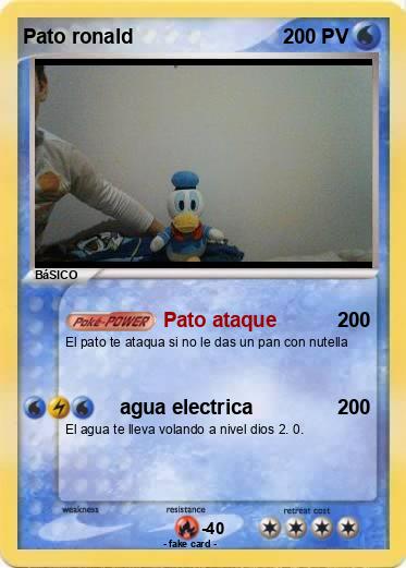 Pokémon Pato ronald - Pato ataque - Mi carta pokémon
