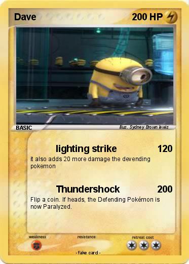 Pokémon Dave 225 225 - lighting strike - My Pokemon Card
