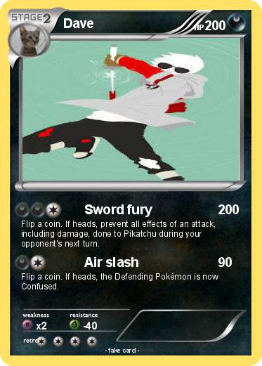 Pokémon Dave 444 444 - Sword fury - My Pokemon Card