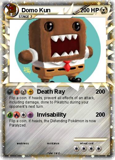 Pokémon Domo Kun 54 54 - Death Ray - My Pokemon Card