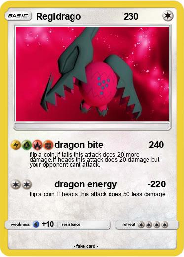 Pokémon regidrago 2 1 1 - dragon bite 240 - My Pokemon Card