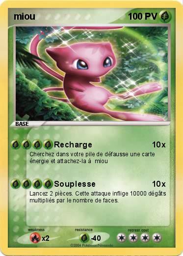 Pokémon miou - Recharge - Ma carte Pokémon