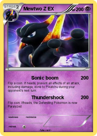 Pokémon Mewtwo Z EX - Sonic boom - My Pokemon Card
