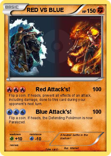 Pokémon RED VS BLUE 12 12 - Red Attack's! - My Pokemon Card
