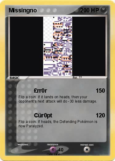 Pokémon Missingno 1515 1515 - £rr0r - My Pokemon Card
