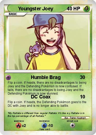 Pokémon Youngster Joey 7 7 - Humble Brag - My Pokemon Card