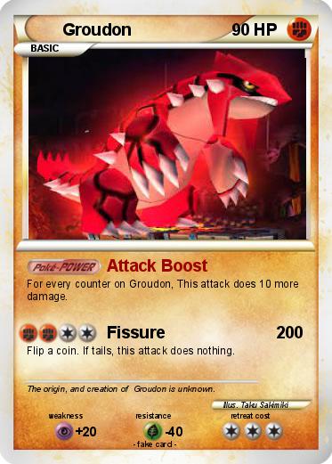 Pokémon Groudon 3663 3663 - Attack Boost - My Pokemon Card
