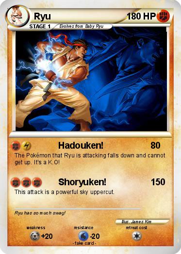 Pokémon Ryu 292 292 - Hadouken! - My Pokemon Card