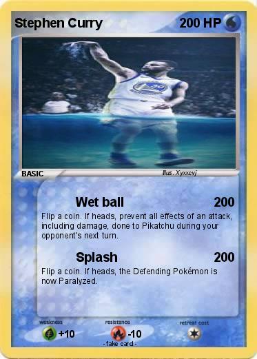 Pokémon Stephen Curry 278 278 - Wet ball - My Pokemon Card