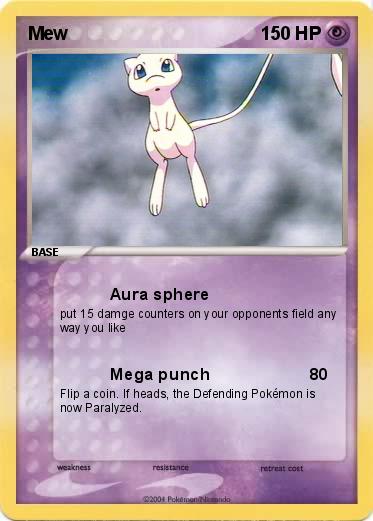 Pokémon Mew 987 987 - Aura sphere - My Pokemon Card