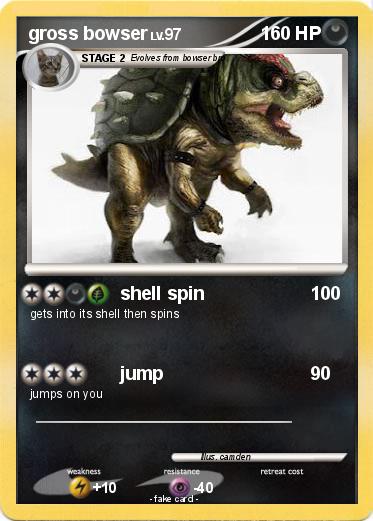 Pokémon gross bowser - shell spin - My Pokemon Card