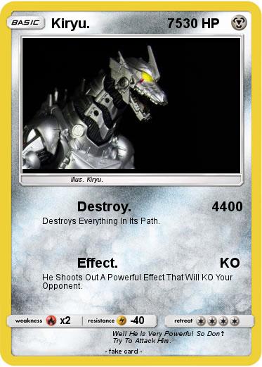 Pokémon Kiryu 75 75 - Destroy. 4400 - My Pokemon Card