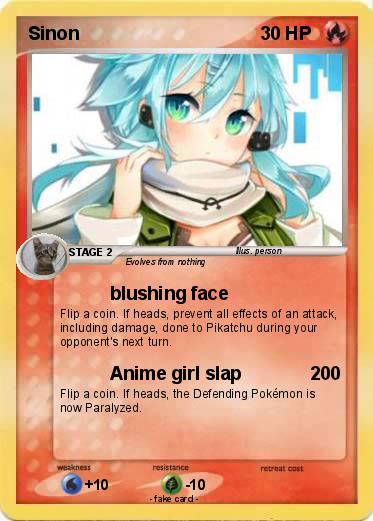Pokémon Sinon 9 9 - blushing face - My Pokemon Card