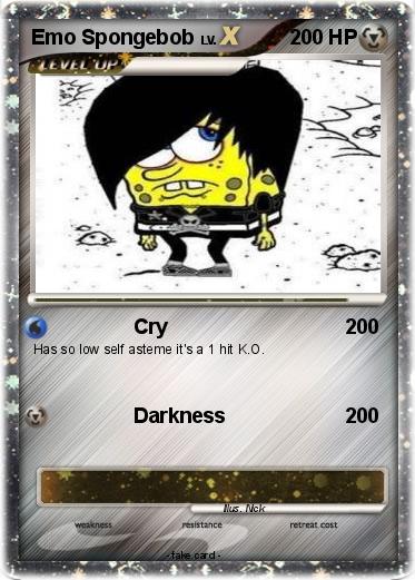 Pokémon Emo Spongebob 21 21 - Cry - My Pokemon Card