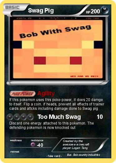 Pokémon Swag Pig - Agility - My Pokemon Card