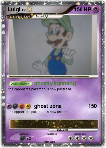 Pokémon Luigi 1507 1507 - ghostly lightning - My Pokemon Card