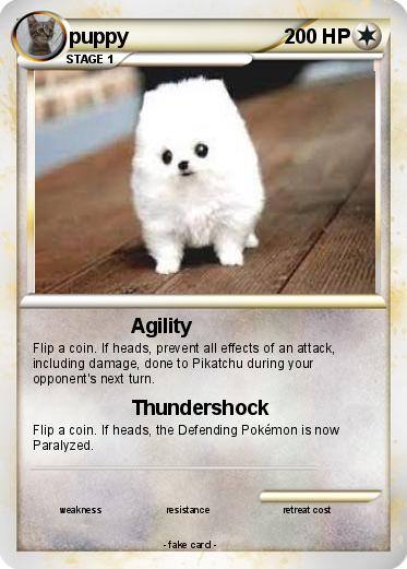 Pokémon puppy 1213 1213 - Agility - My Pokemon Card