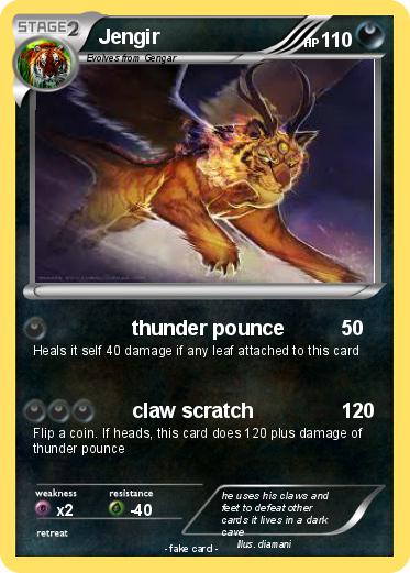 Pokémon Jengir - thunder pounce - My Pokemon Card