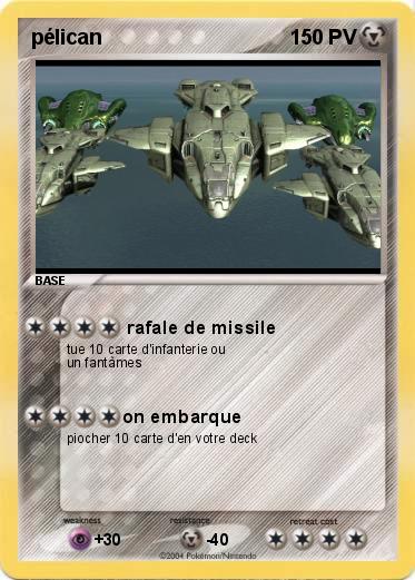 Pokémon pelican - rafale de missile - Ma carte Pokémon