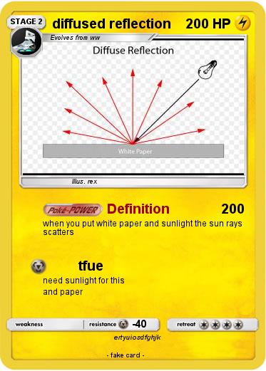 Pokémon diffused reflection - Definition - My Pokemon Card