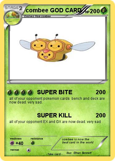Pokémon combee GOD CARD - SUPER BITE - My Pokemon Card