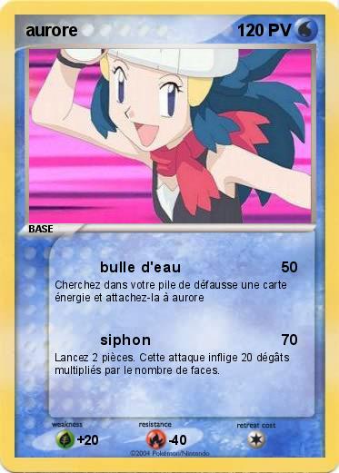 Pokémon aurore - bulle d'eau - Ma carte Pokémon