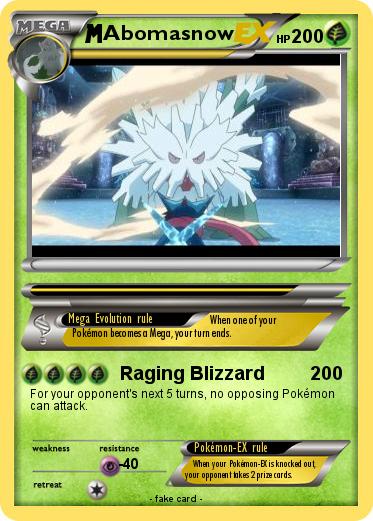 Pokémon Abomasnow 107 107 - Raging Blizzard - My Pokemon Card