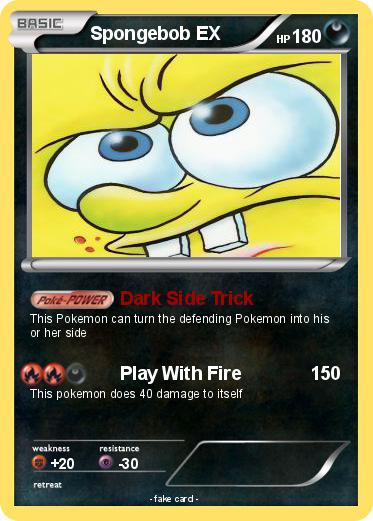 Pokémon Spongebob EX 20Ca3 - Dark Side Trick - My Pokemon Card