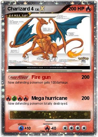 Pokémon Charizard 4 1 1 - Fire gun - My Pokemon Card