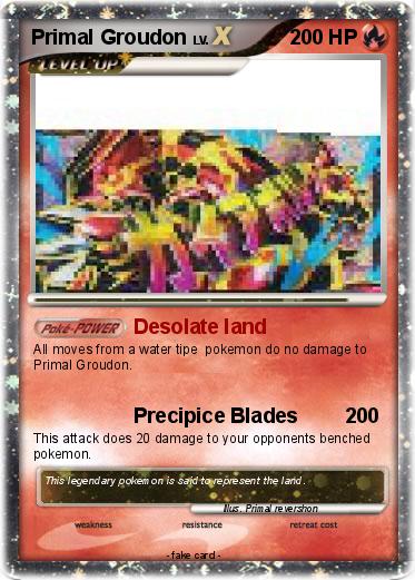 Pokémon Primal Groudon 152 152 - Desolate land - My Pokemon Card